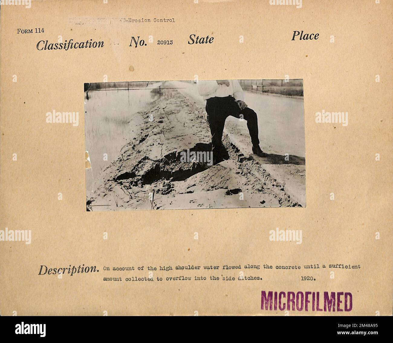 Extent of overflow of water into side ditches in Michigan. Original ...