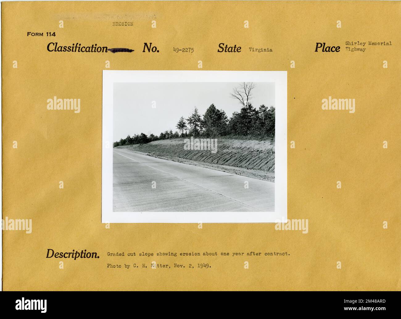 Erosion of Graded Cut Slope. Original caption: Graded cut slope showing ...