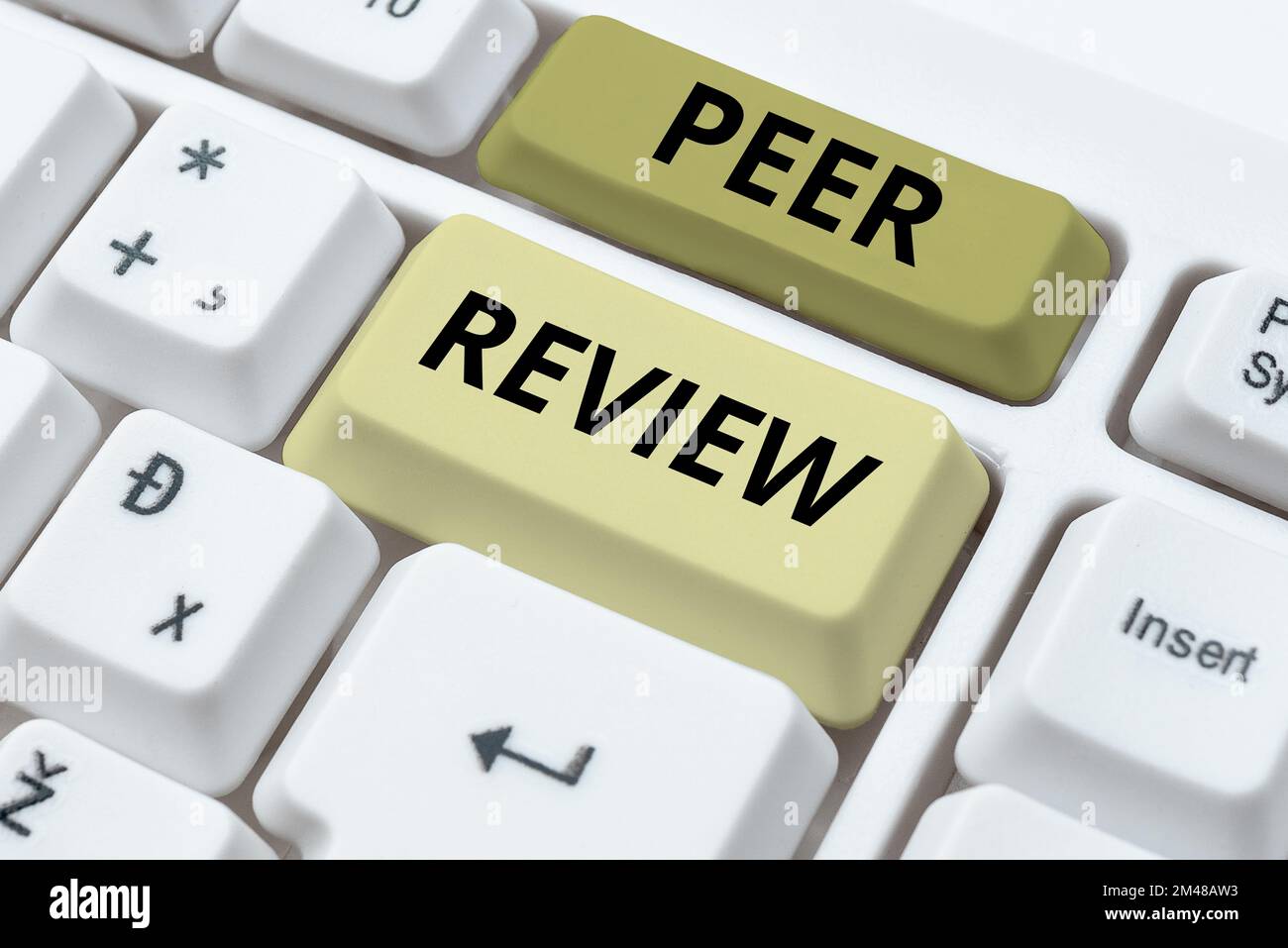 Handwriting text Peer Review. Business idea To be peaceful happy with ...