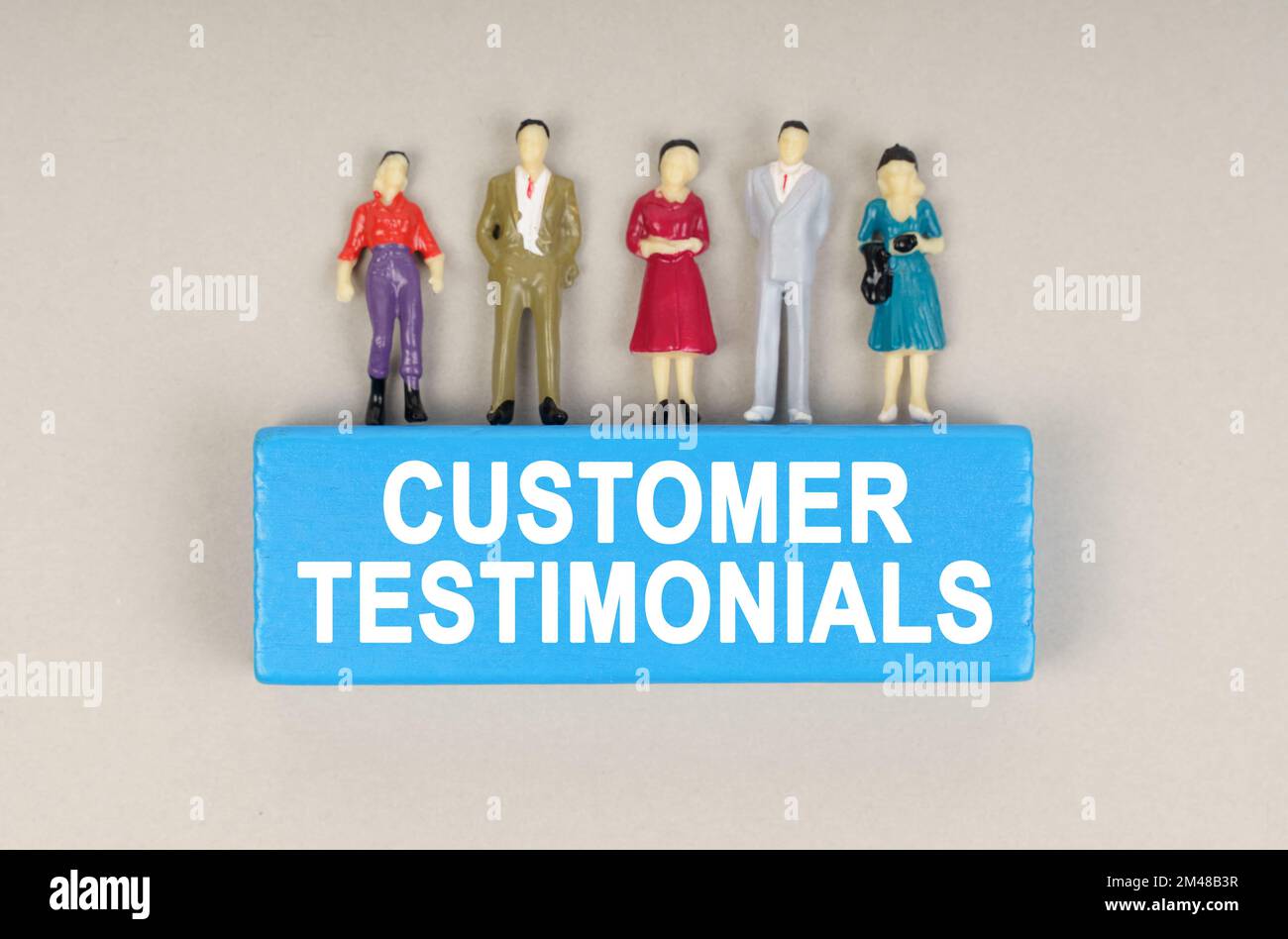 Business concept. On the blue block the inscription - Customer ...