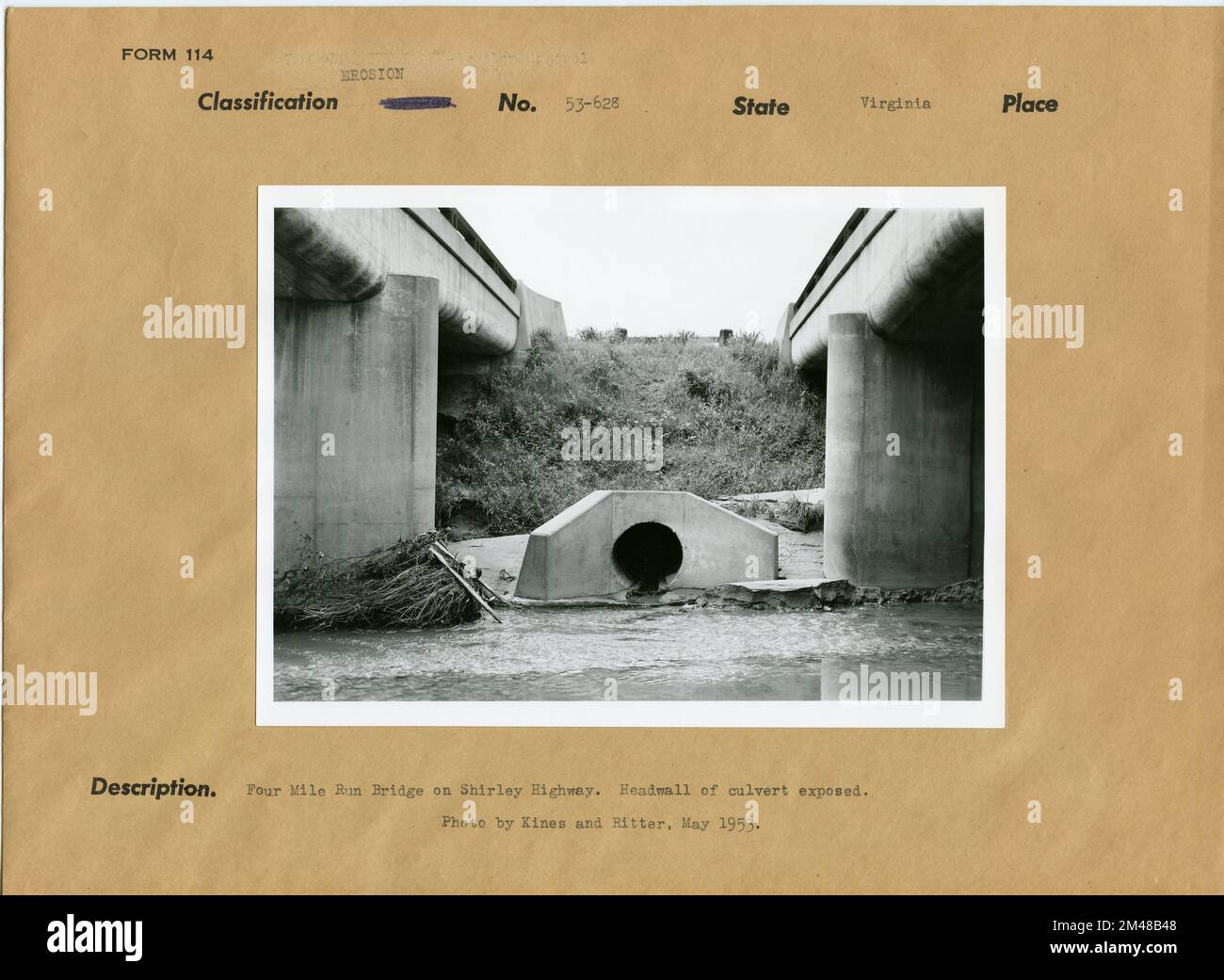 Erosion at Four Mile Run Bridge. Original caption: Four Mile Run Bridge ...