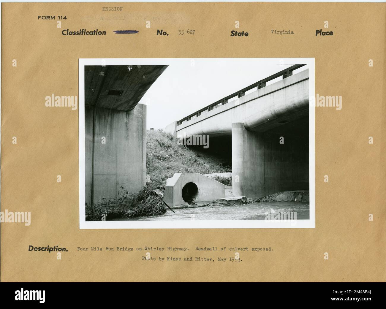 Erosion at Four Mile Run Bridge. Original caption: Four Mile Run Bridge ...