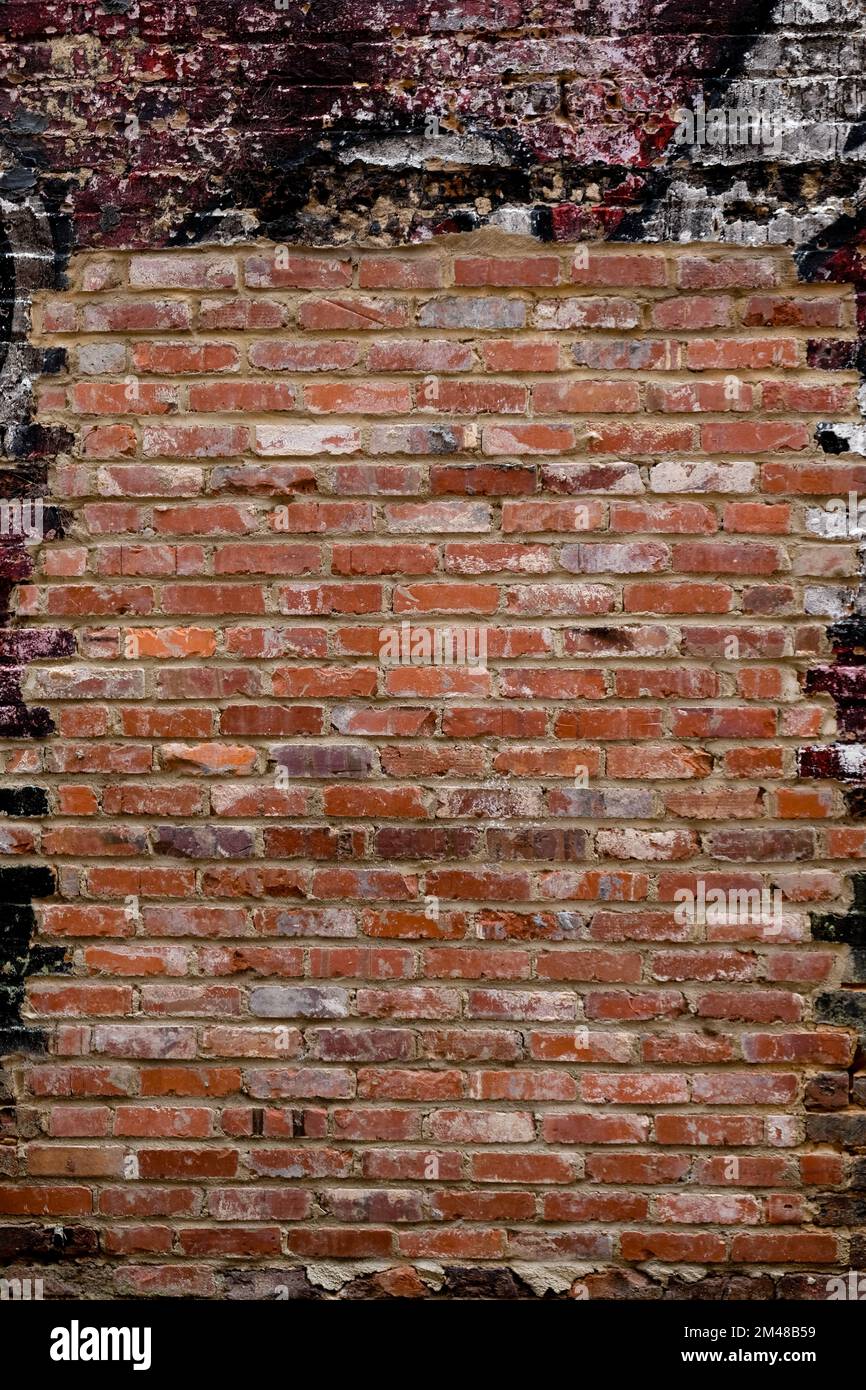 Patched brick wall texture hi-res stock photography and images - Alamy