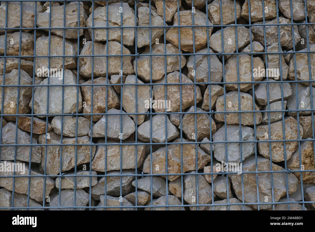 Weather-resistant and rust-proof gabion wall, welded mesh and rock ...