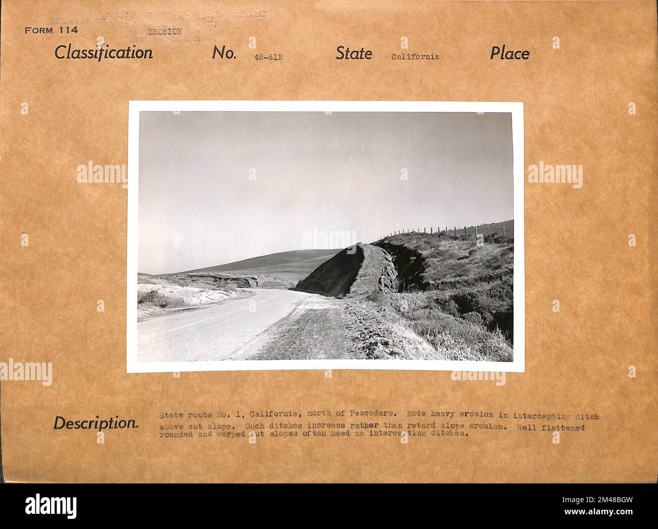 Heavy erosion on State Route No. 1, California, north of Pescadero ...