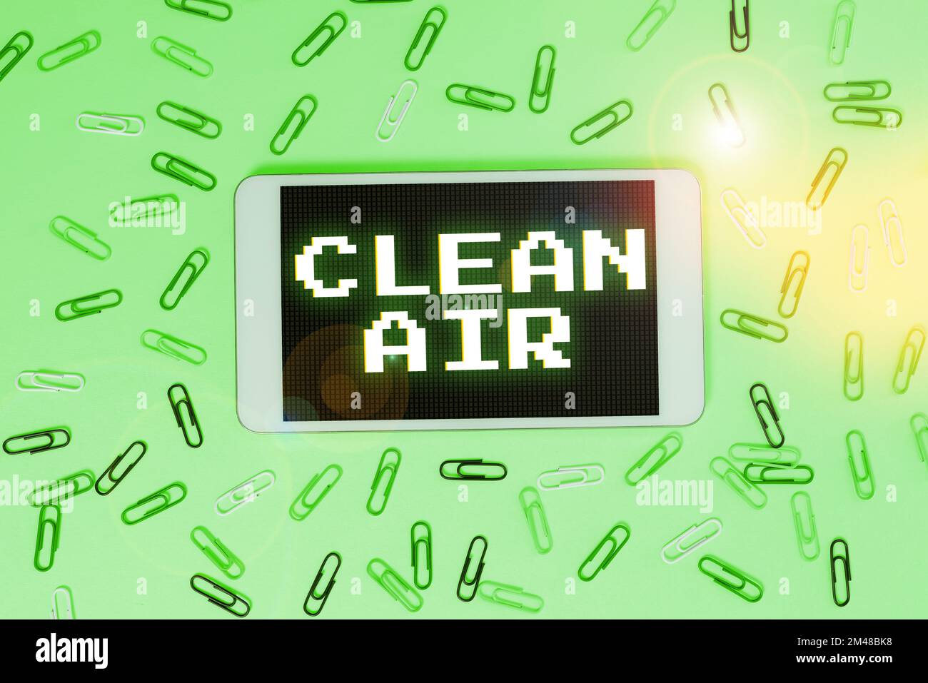 Sign displaying Clean Air. Word Written on air that has no harmful ...