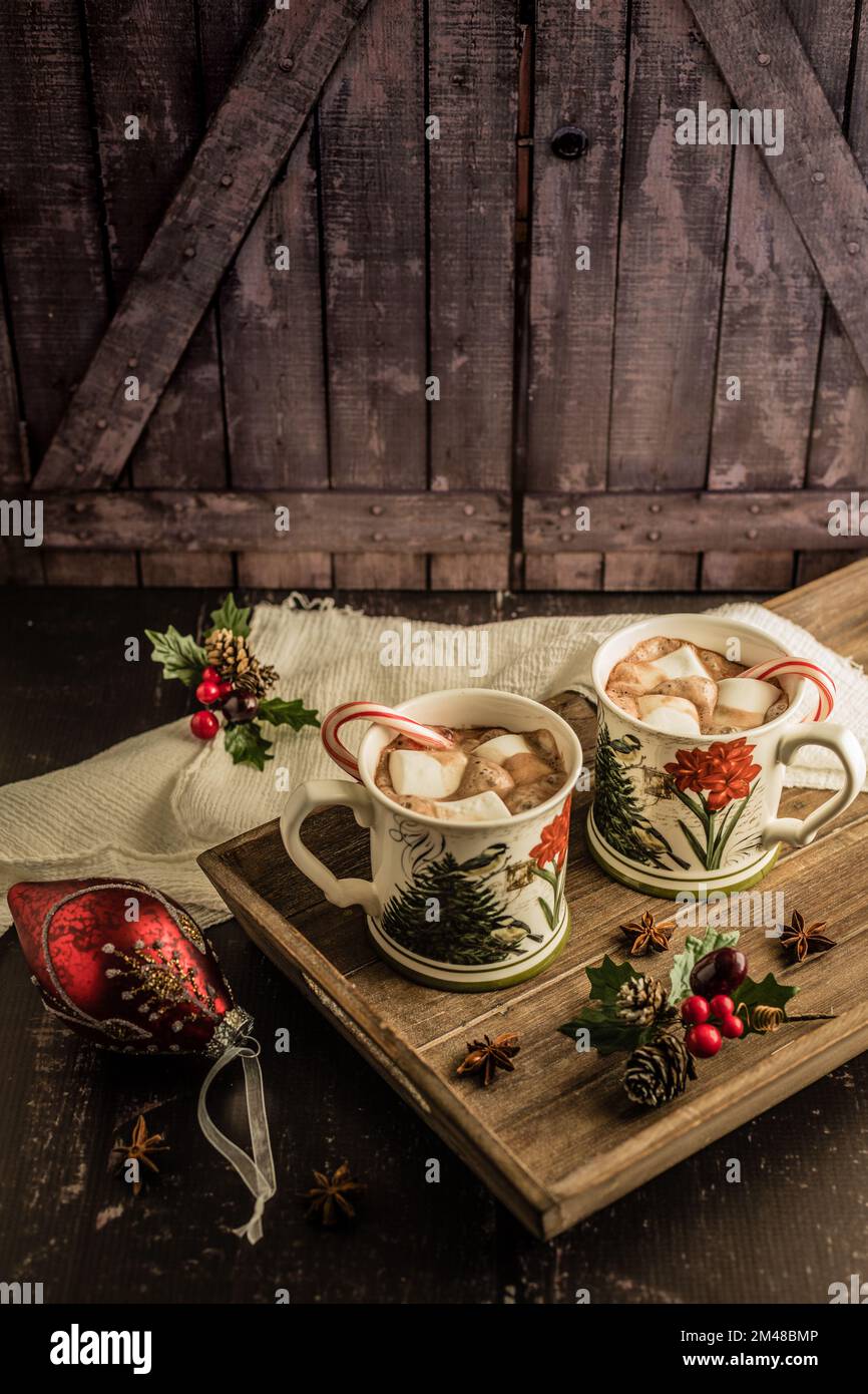 Rustic Christmas Still Life Stock Photo - Alamy