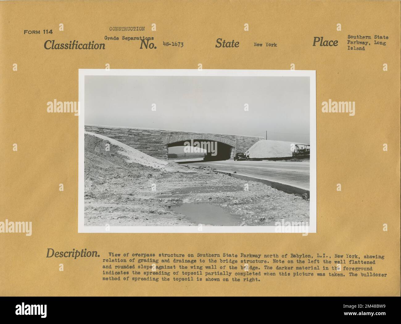 Overpass Structure on Southern State Parkway. Original caption: View of ...