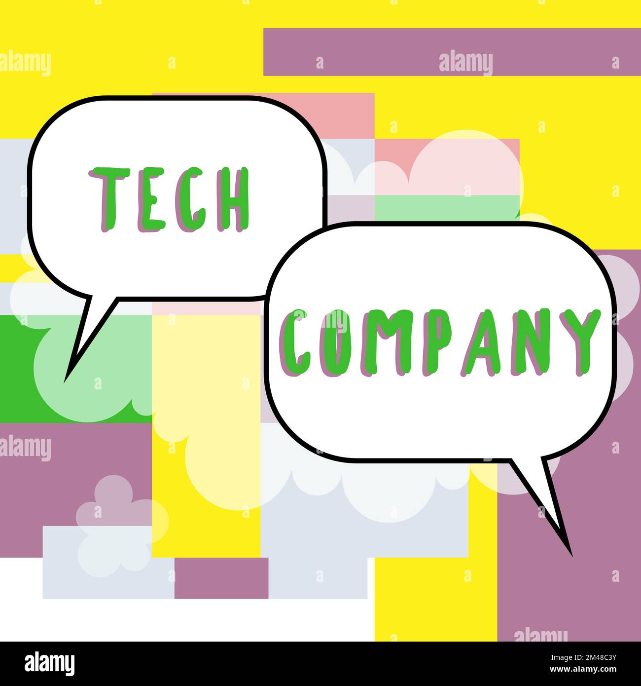 Hand writing sign Tech Company. Word Written on a company that invents ...