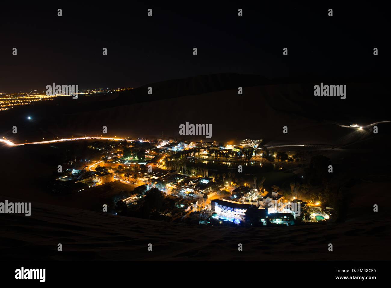 Real Desert Oasis At Night