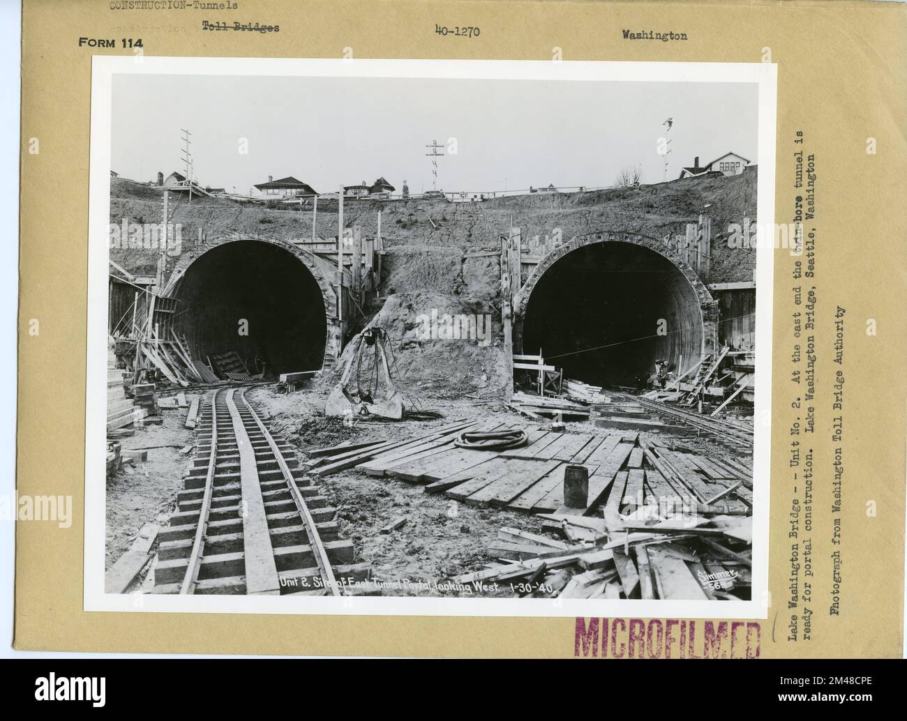 Lake Washington Bridge, Seattle, Washington. Original caption: Lake ...