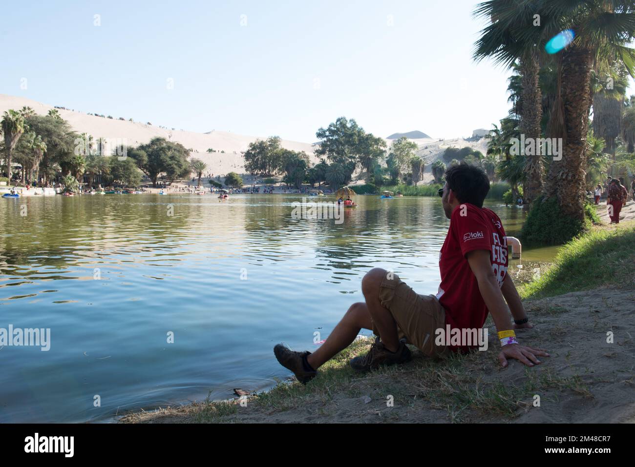 Desert oasis, Huacachina, Peru, South America Stock Photo - Alamy