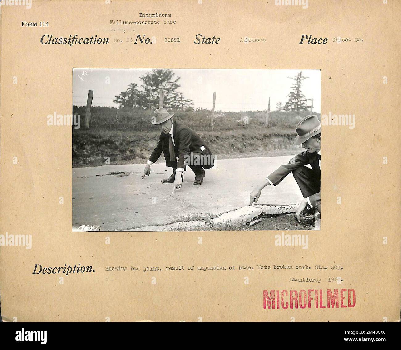 Bad Joint, Arkansas. Original caption: Showing bad joint, result of ...