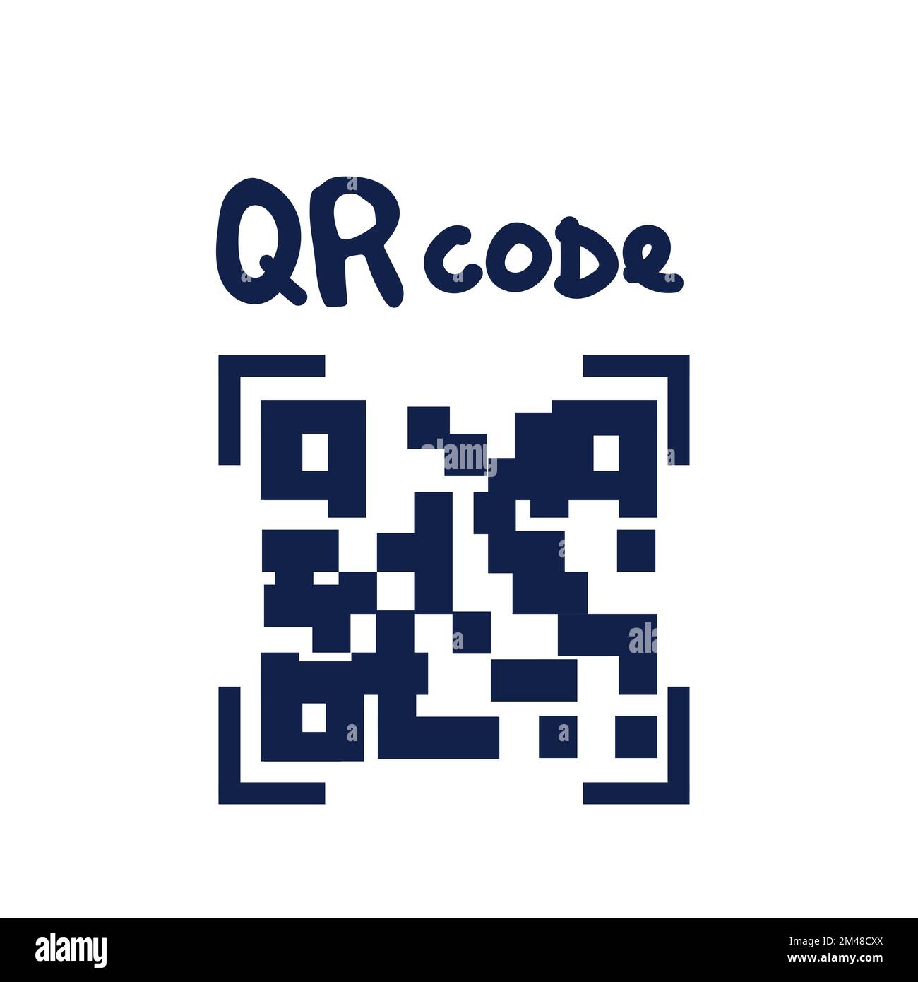 Qr Code Scanning Icon In Smartphone Hand Holding Mobile Phone In Line Style Barcode Scanner
