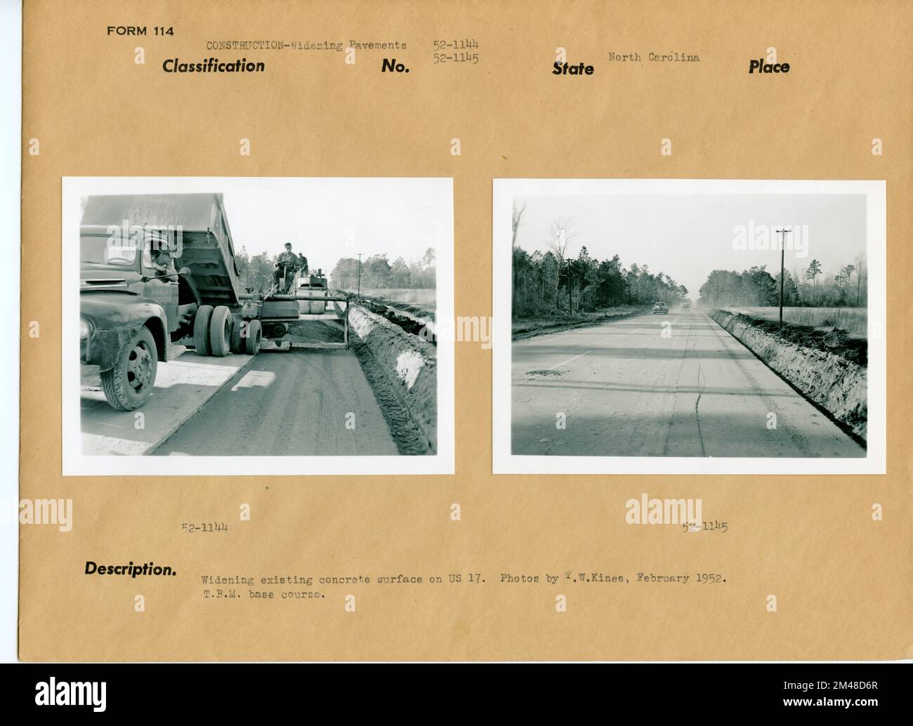 Widening existing concrete surface on U.S. 17 in North Carolina ...