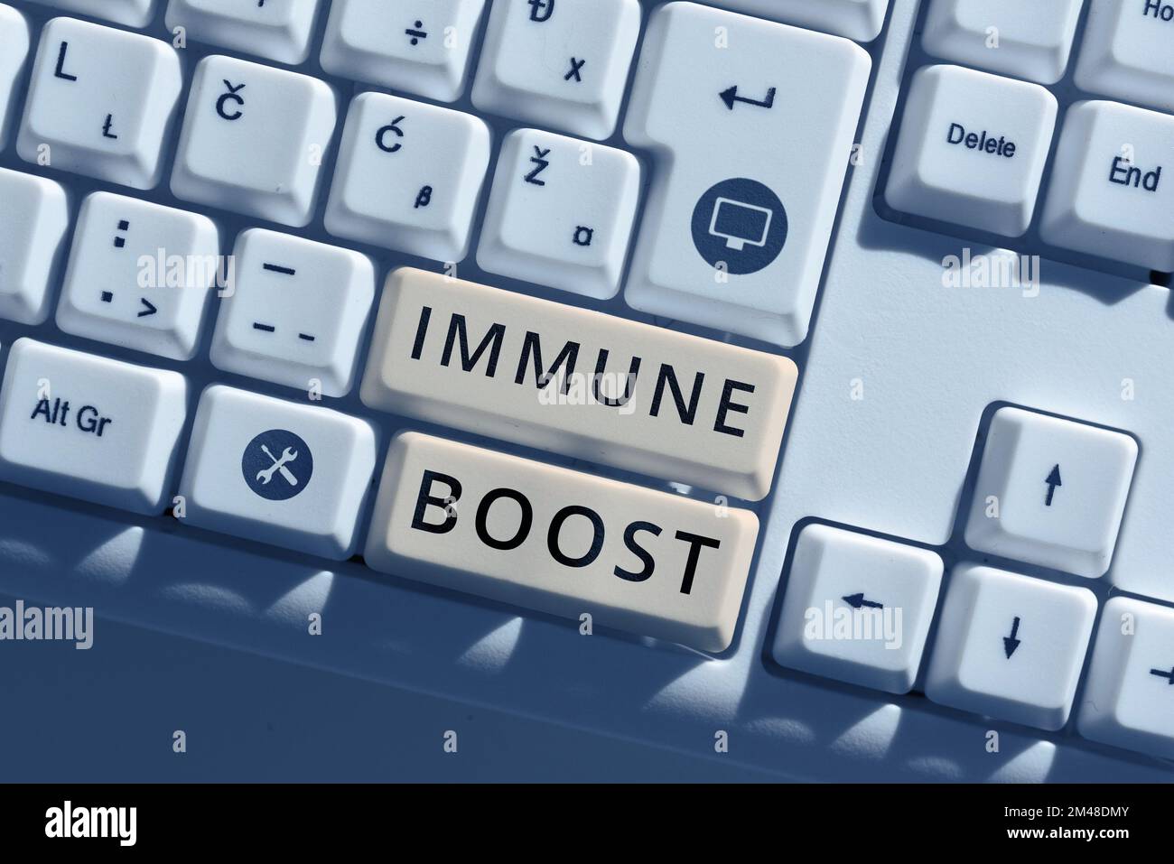 Inspiration showing sign Immune Boost. Word for being able to resist a ...