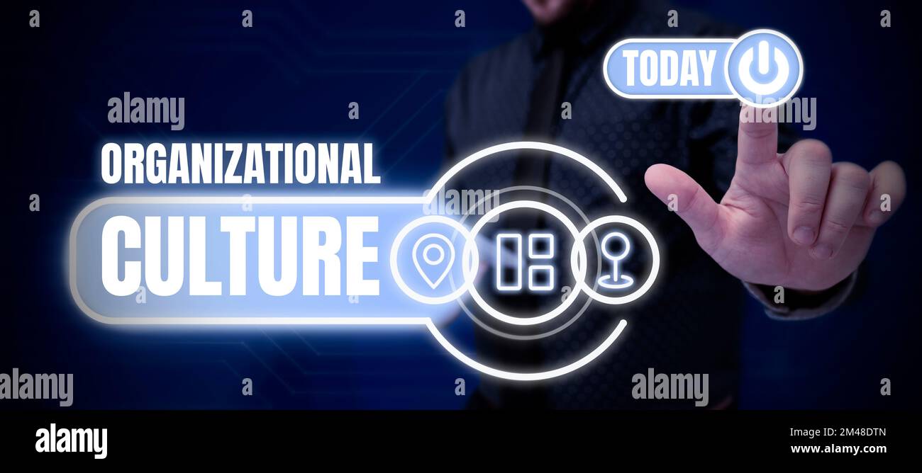 Conceptual display Organizational Culture. Word Written on the study of ...