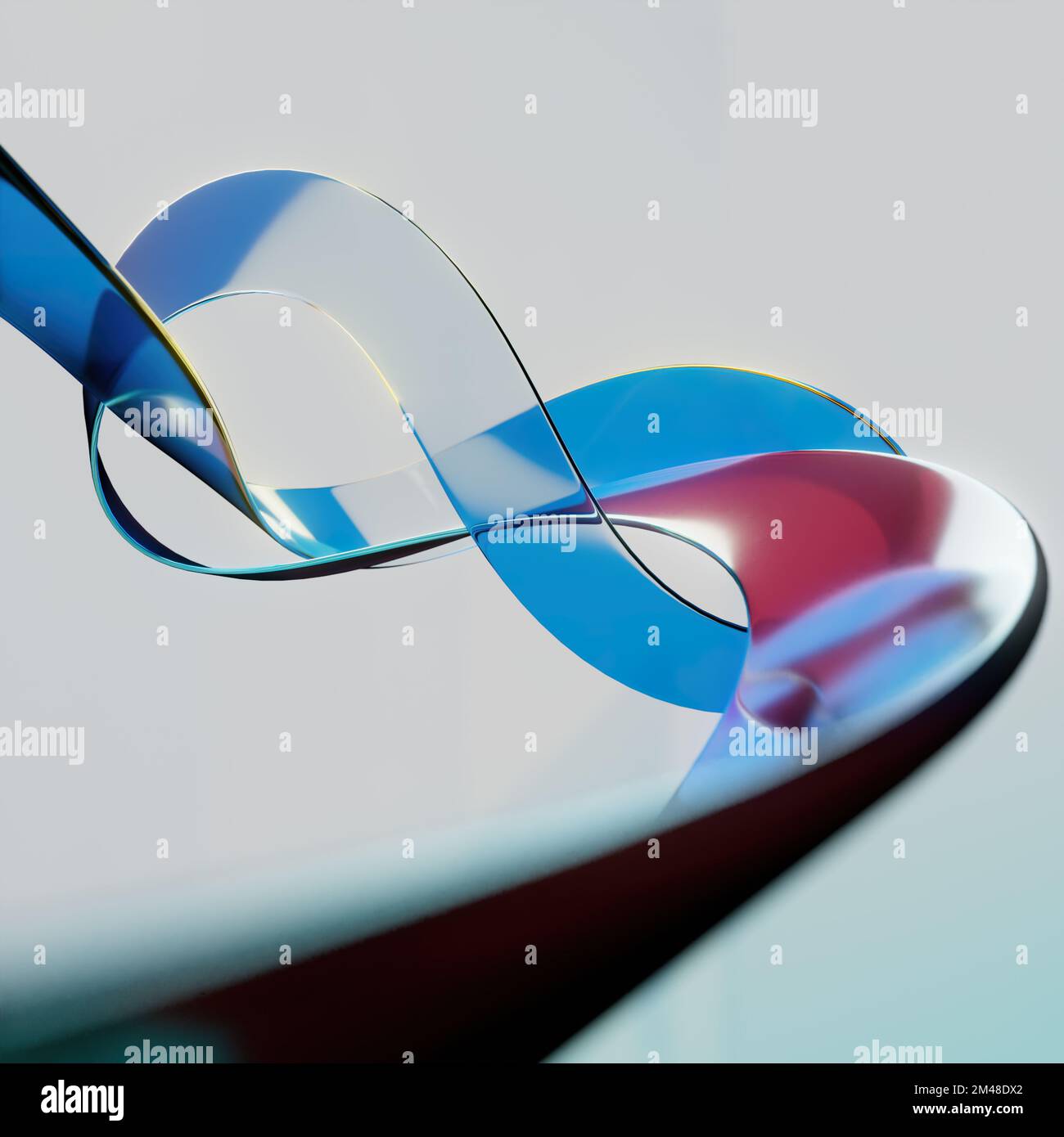 A 3D rendering.of colorful display of translucent with refraction art ...