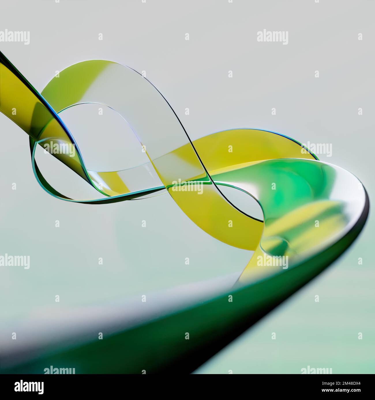 A 3D rendering.of colorful display of translucent with refraction art ...