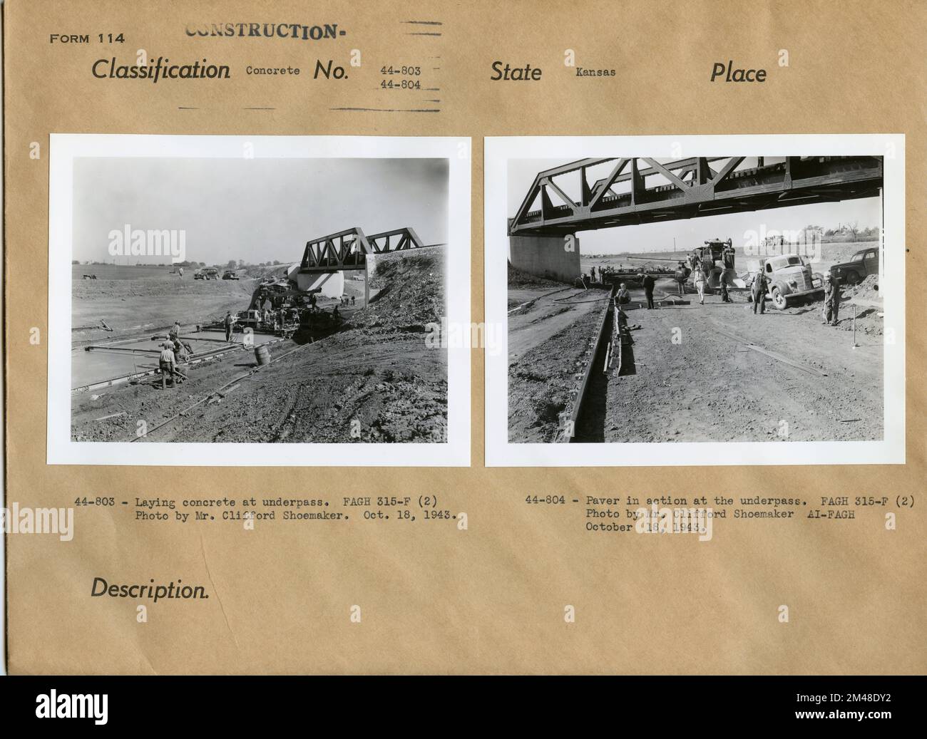 Underpass Concrete Laying. Original caption: Paver in action at the ...