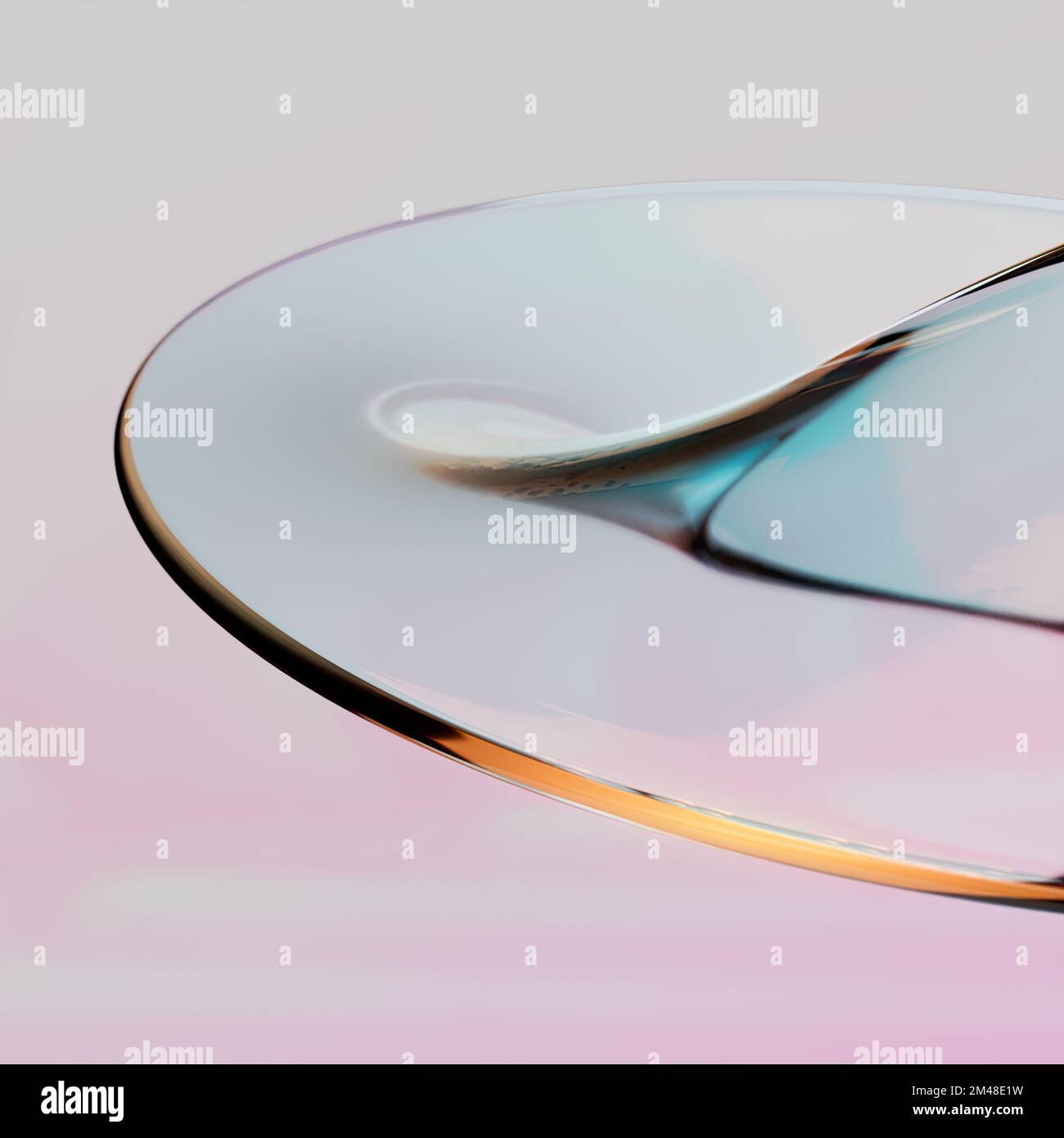 A 3D rendering. A display of translucent with refraction art design ...