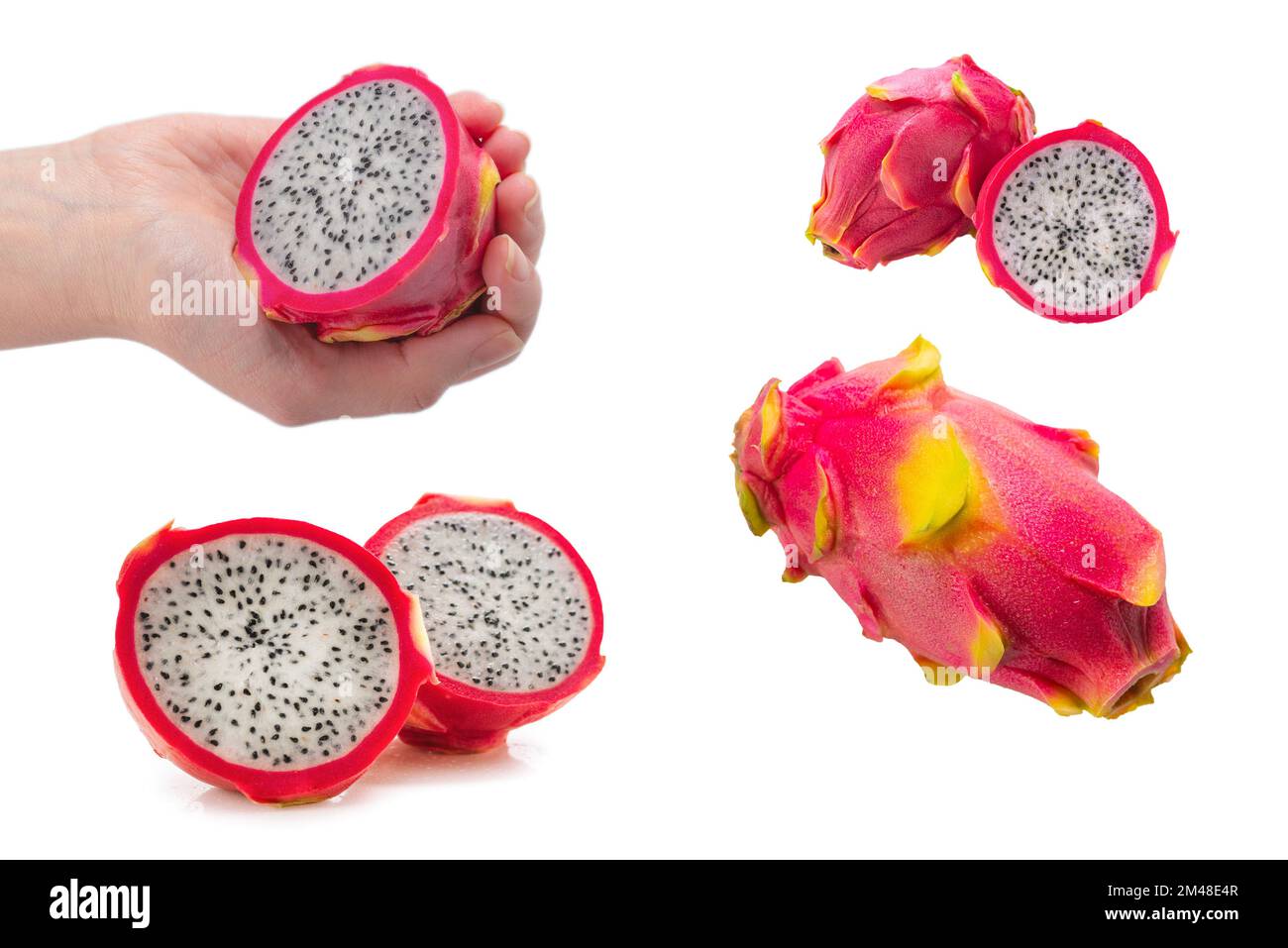 Sweet tasty dragon fruit or pitaya isolated on white background Stock ...