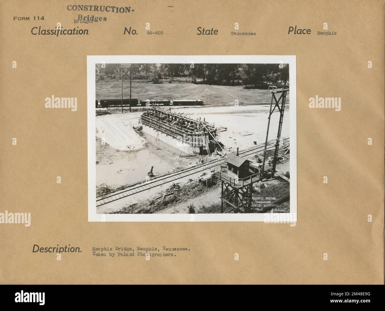 Memphis Bridge. Original caption: Memphis Bridge, pier 7 looking ...