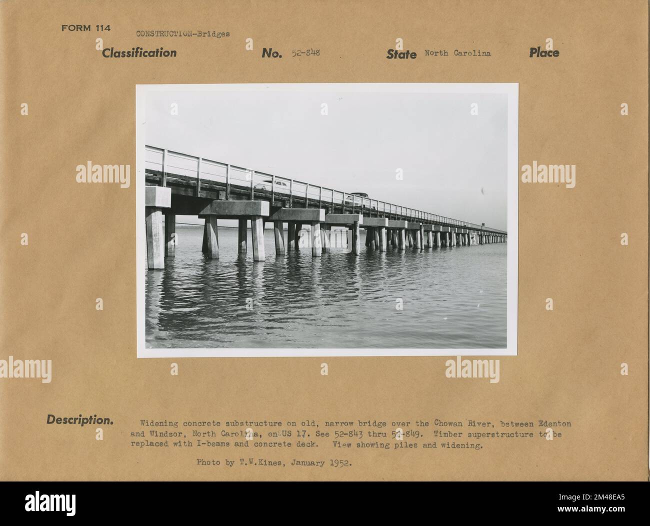 Widening Concrete Substructure on Chowan River Bridge. Original caption ...