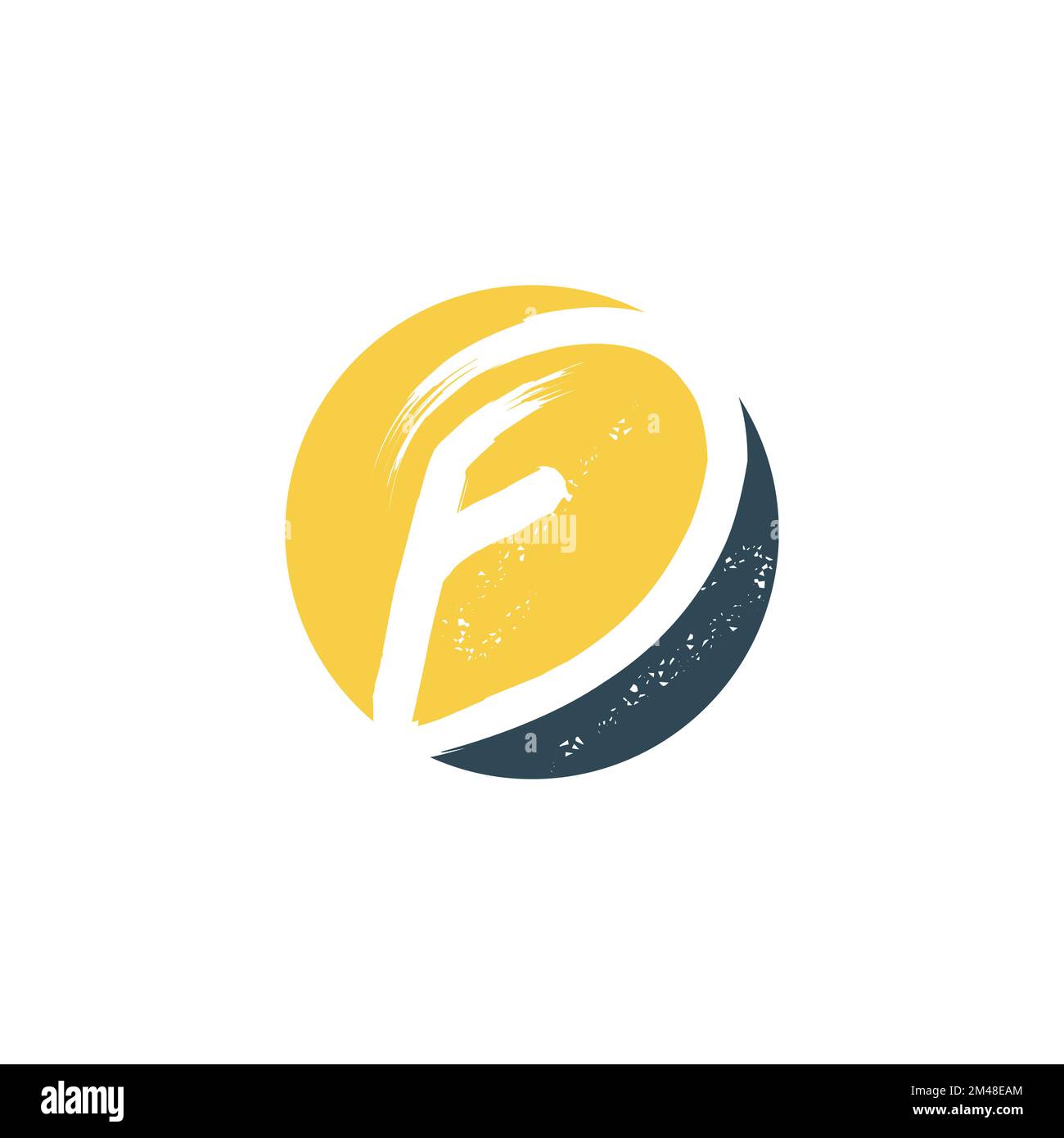 Abstract Initial Letter F Logo. Linear Rounded Style isolated on white Background. EPS 10 Stock ...