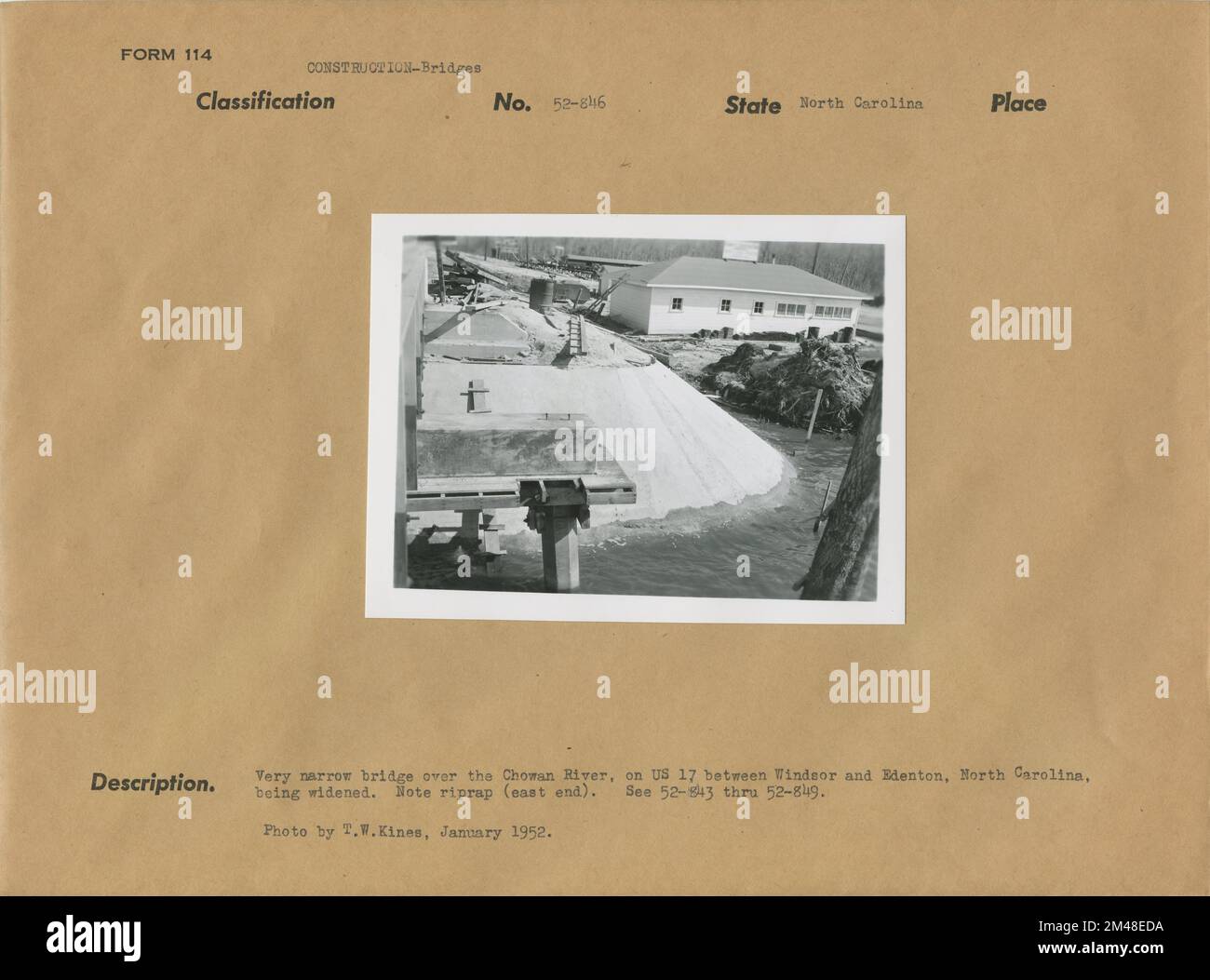 Very Narrow Old Bridge Over the Chowan River. Original caption: Very ...