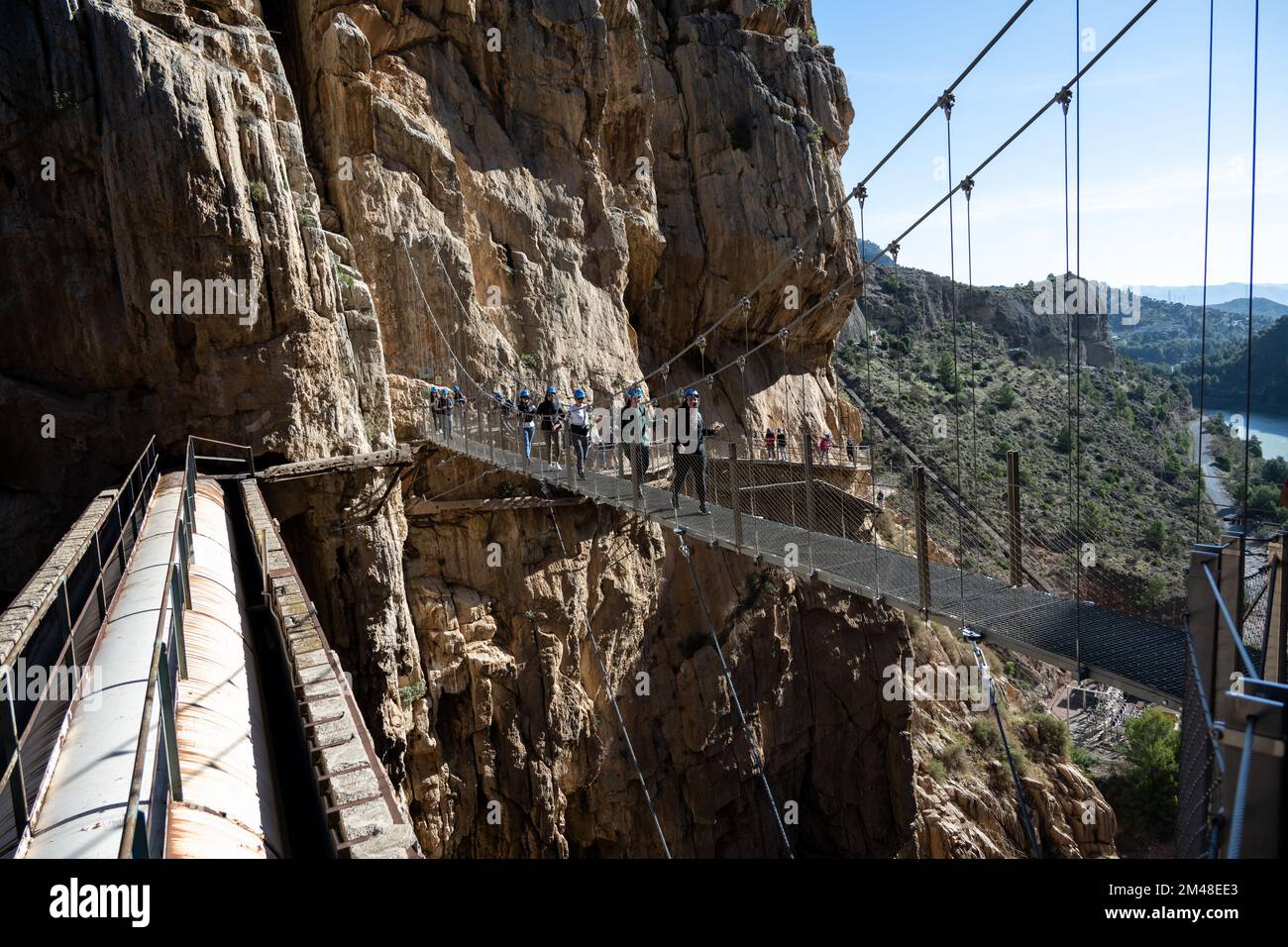 The Bridge Crossing El Chorro gorge near Malaga, Spain Stock Photo - Alamy