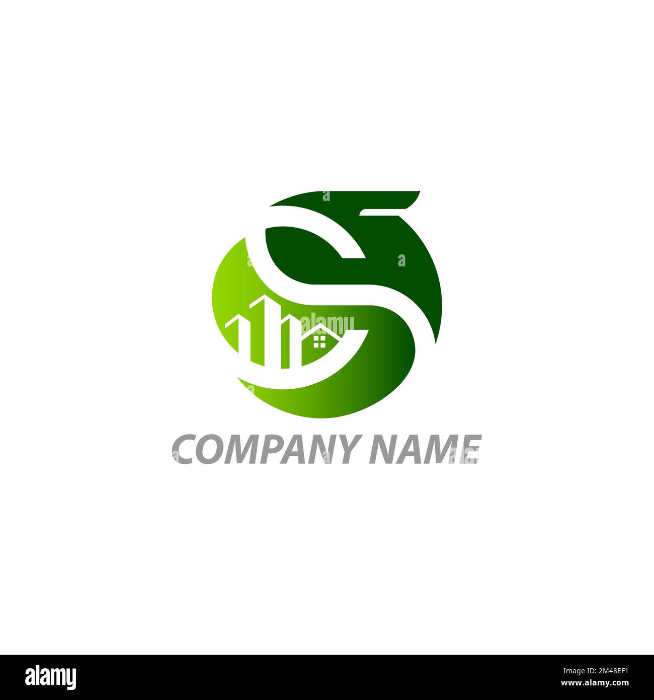 Green real estate logo design with creative modern concept Premium ...