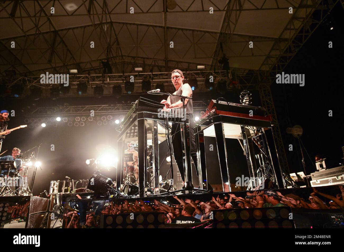 Shadow of the City - Bleachers in concert Stock Photo - Alamy