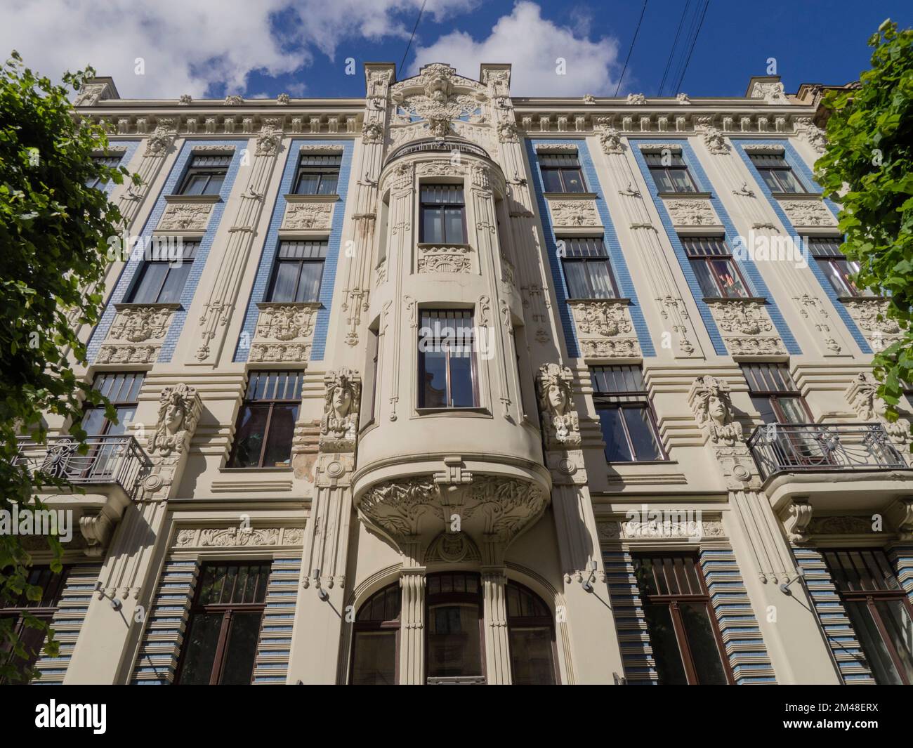 Art Nouveau apartment building, Albert Street, Riga, Latvia, Baltic ...