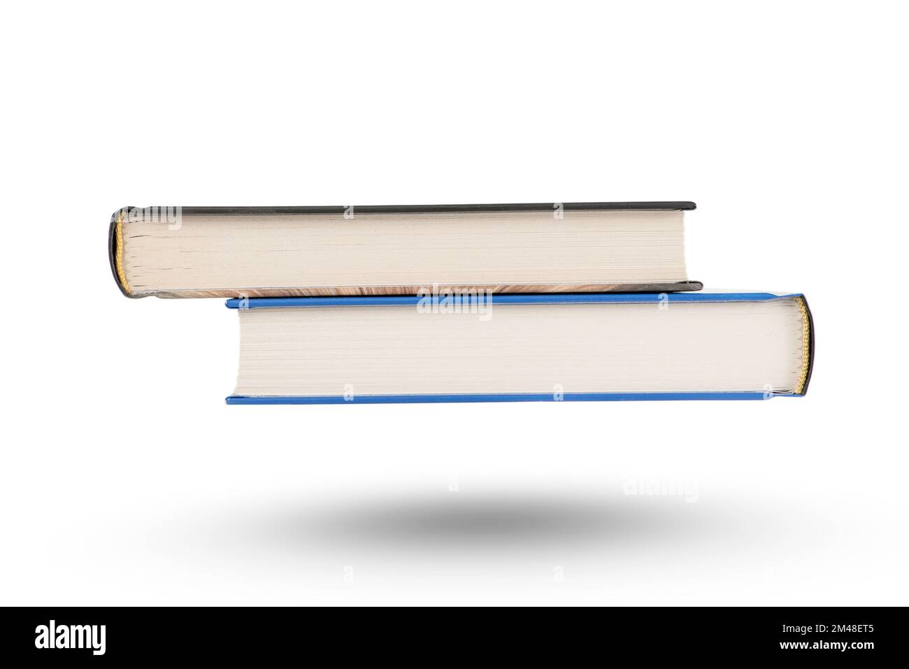 stack of books, isolate on white background. A stack of books of ...
