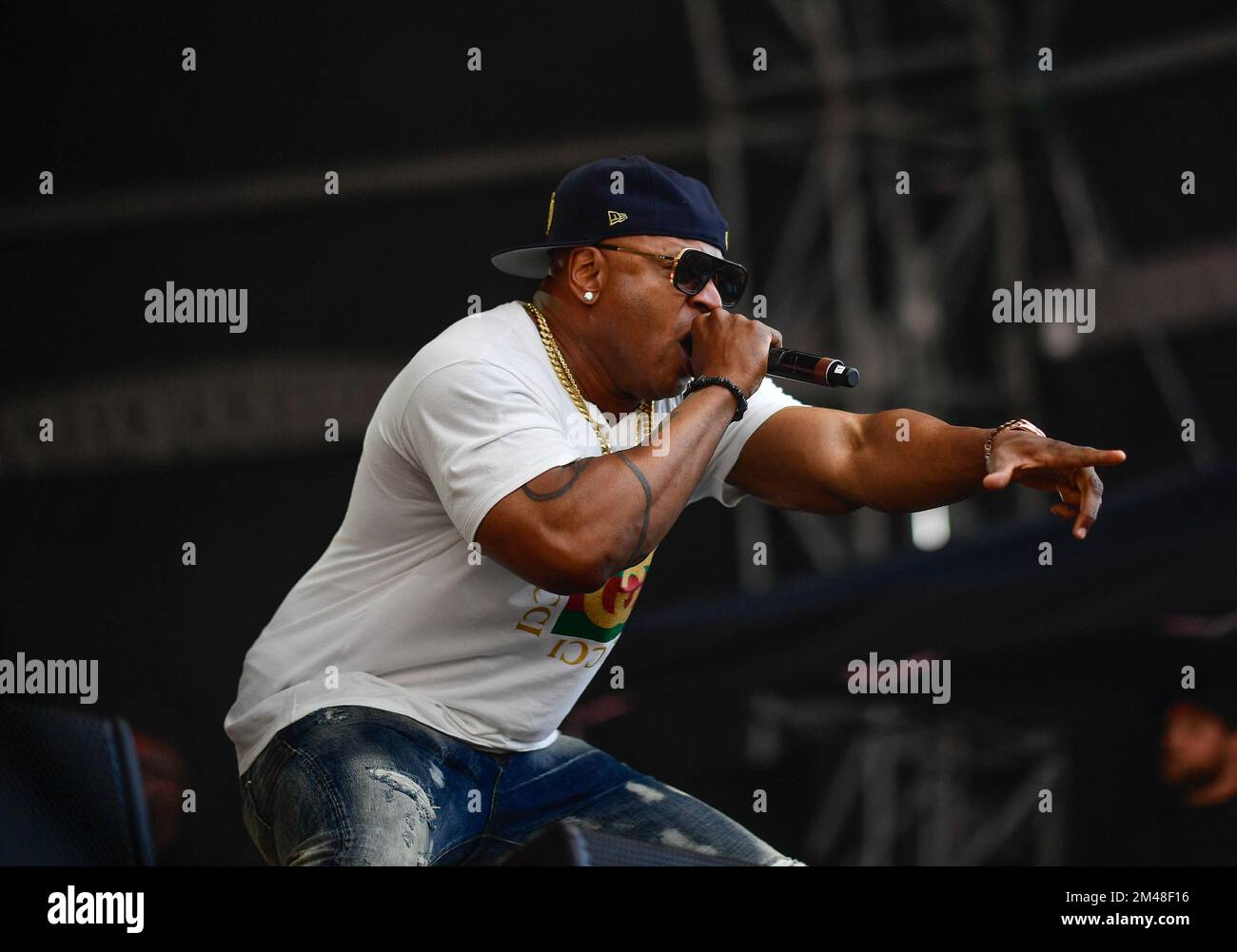 American rapper, songwriter LL Cool J in concert at The Meadows in New ...