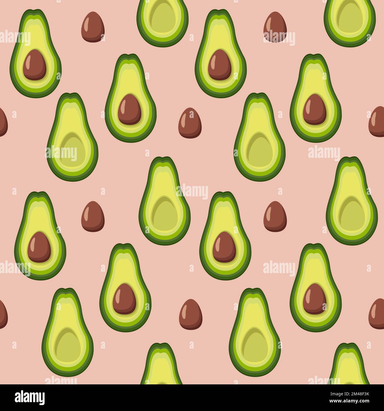 Vector repeating texture with stylized avocado. Latin American cuisine ...