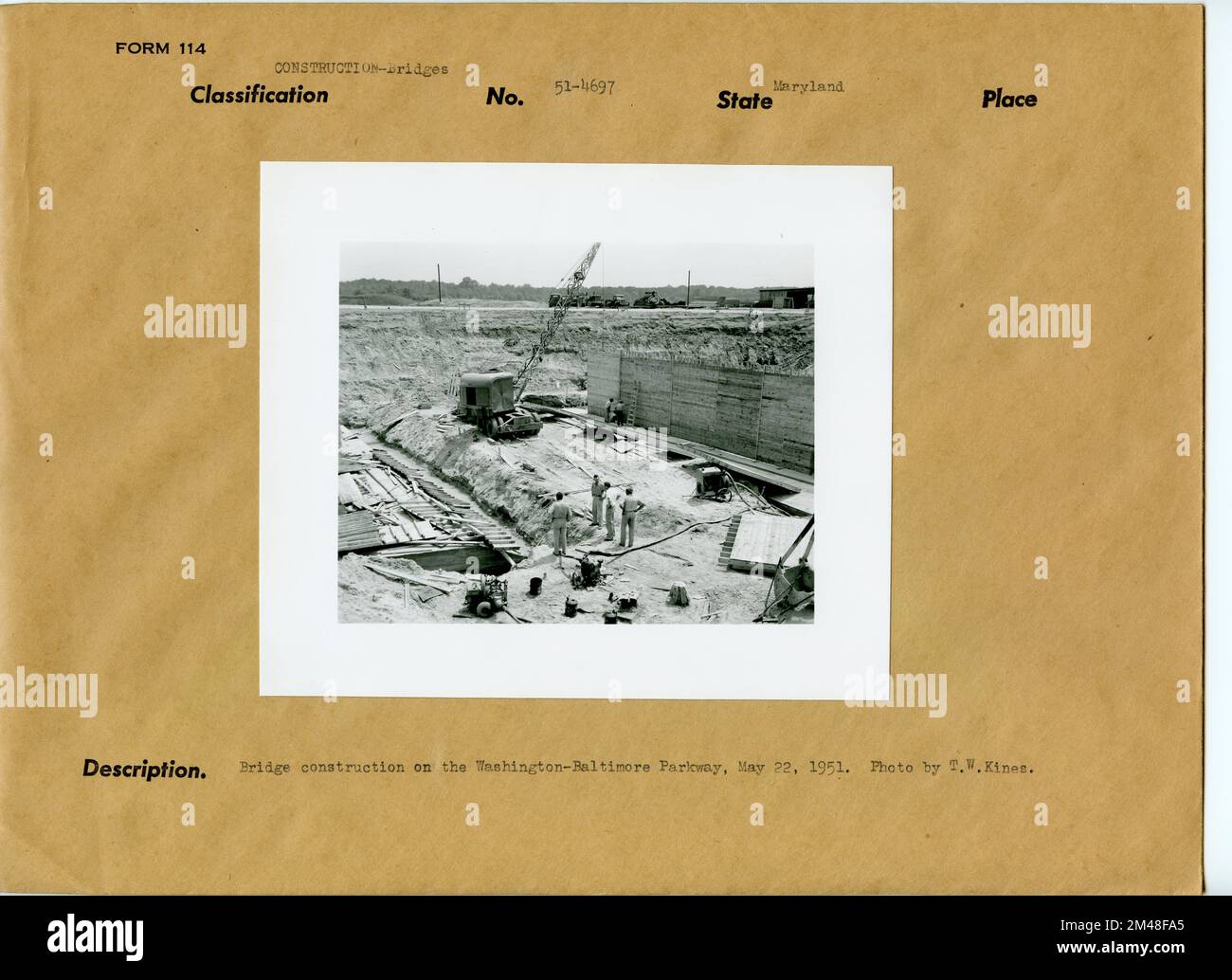 Bridge Construction on the Washington-Baltimore Parkway. Original ...