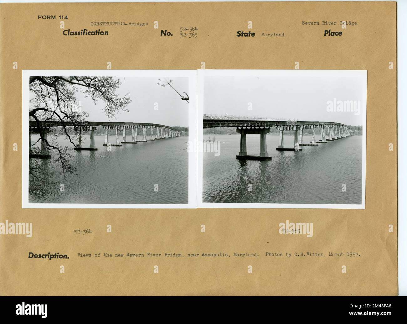 Views of the New Severn River Bridge, Near Annapolis, Maryland ...