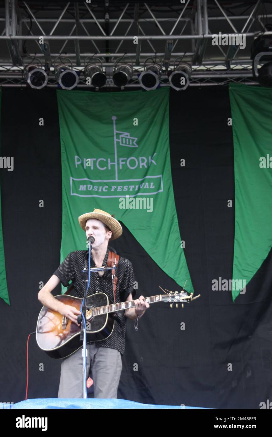 Pitchfork Music Festival - Atlas Sound - Bradford Cox in concert Stock ...