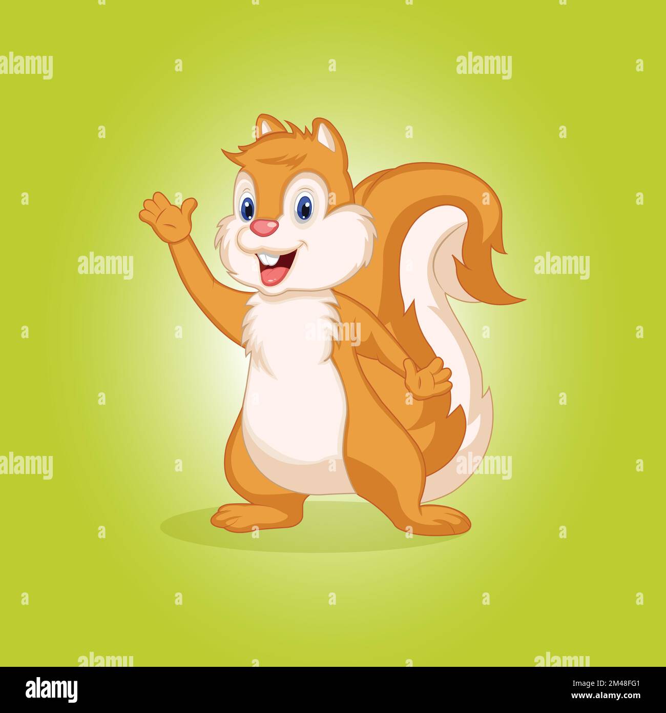 Cute Cartoon Girl Squirrel