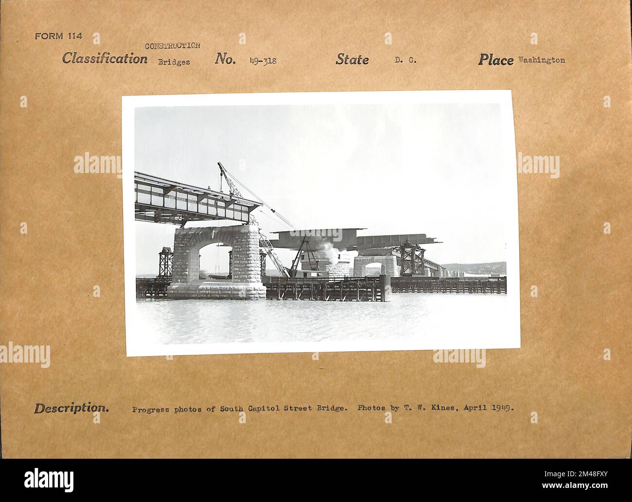 South Capitol Street Bridge. Original caption: Progress photos of South ...