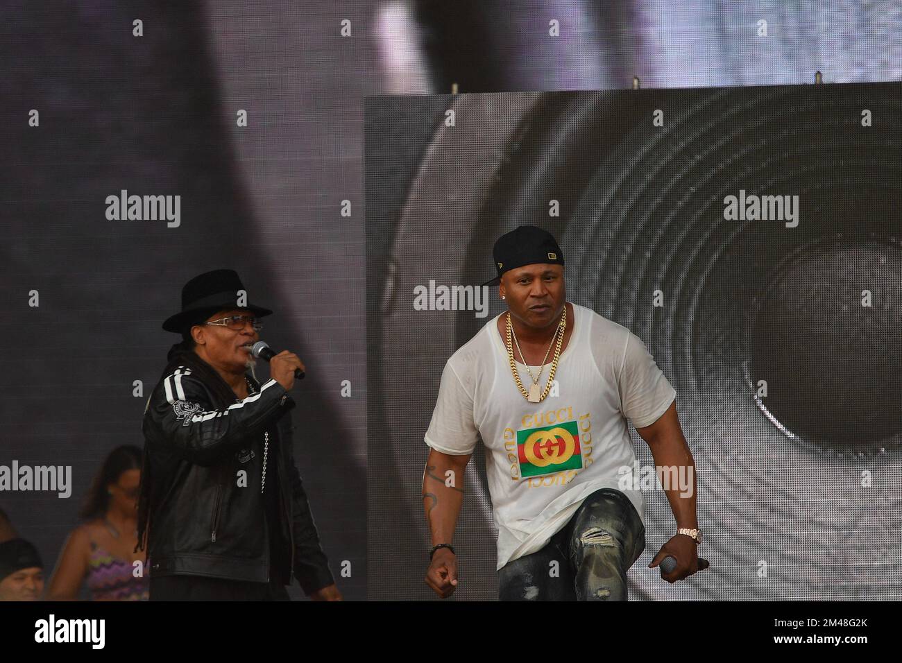 American rapper, songwriter LL Cool J in concert at The Meadows in New ...