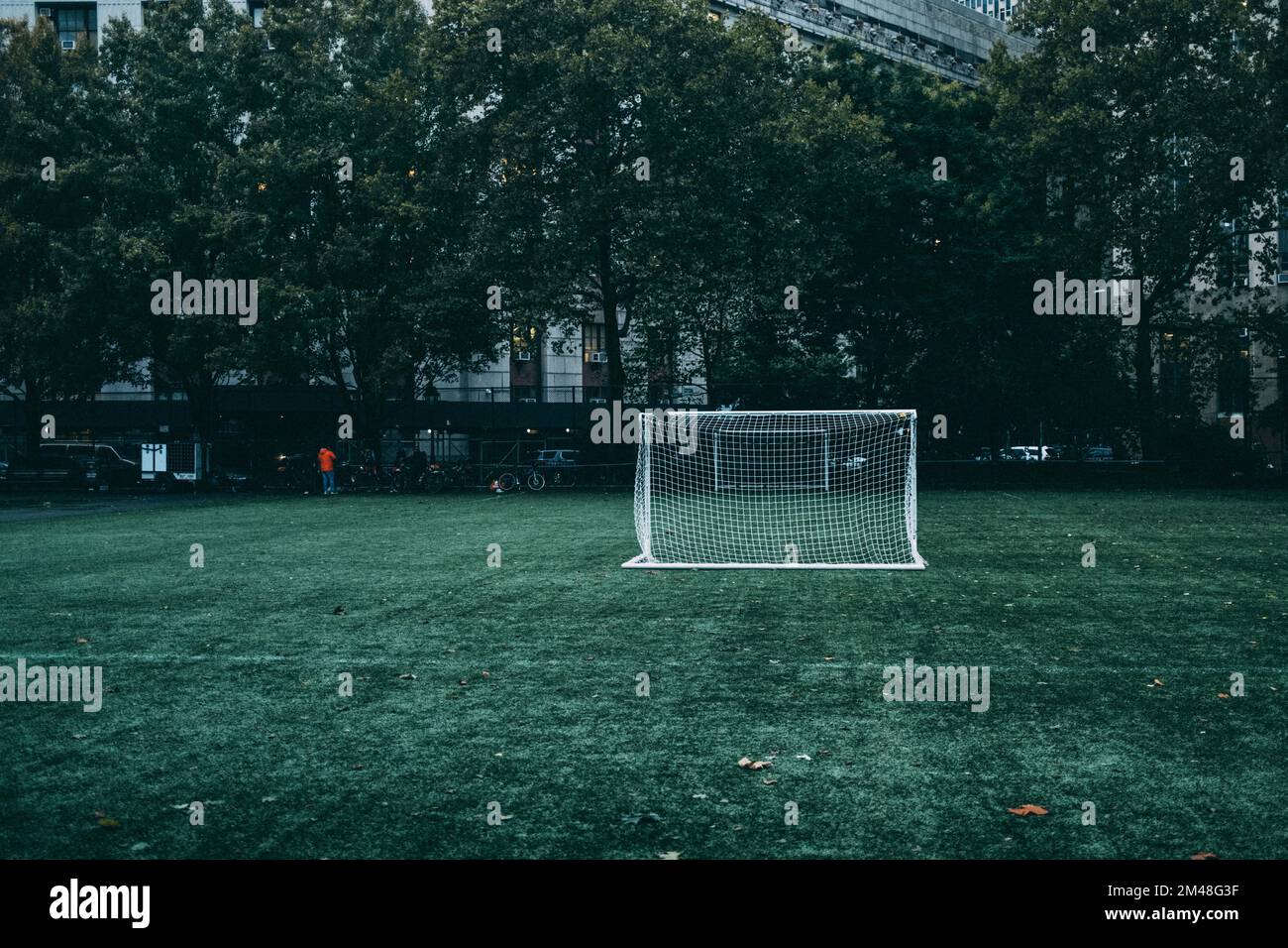 New York Manhattan, 02.10 - 10.10.22: Soccer field. Foto: pressefoto ...
