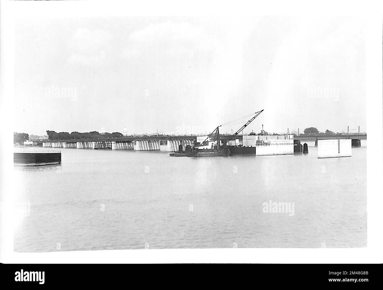 Progress of New 14th Street Bridge. Original caption: Progress of New ...