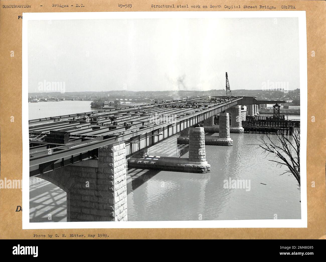 Structural Steel Work on South Capitol Street Bridge. Original caption ...
