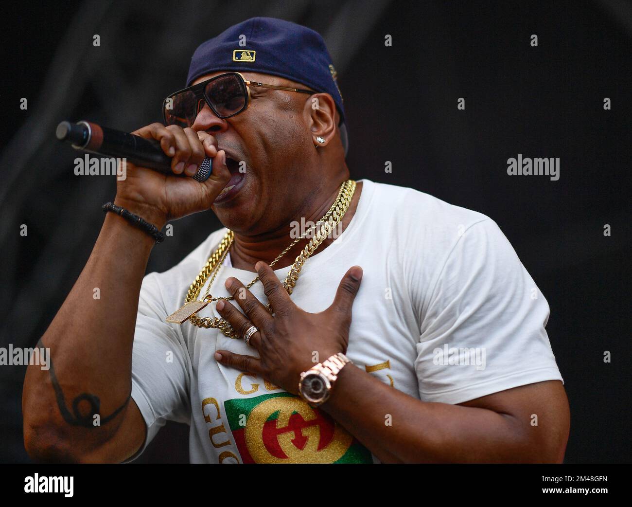 American rapper, songwriter LL Cool J in concert at The Meadows in New ...