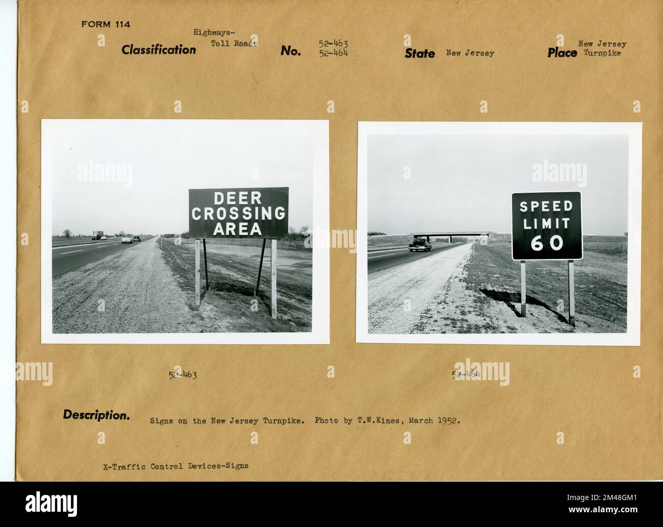 Signs on New Jersey Turnpike. Original caption: Signs on New Jersey ...