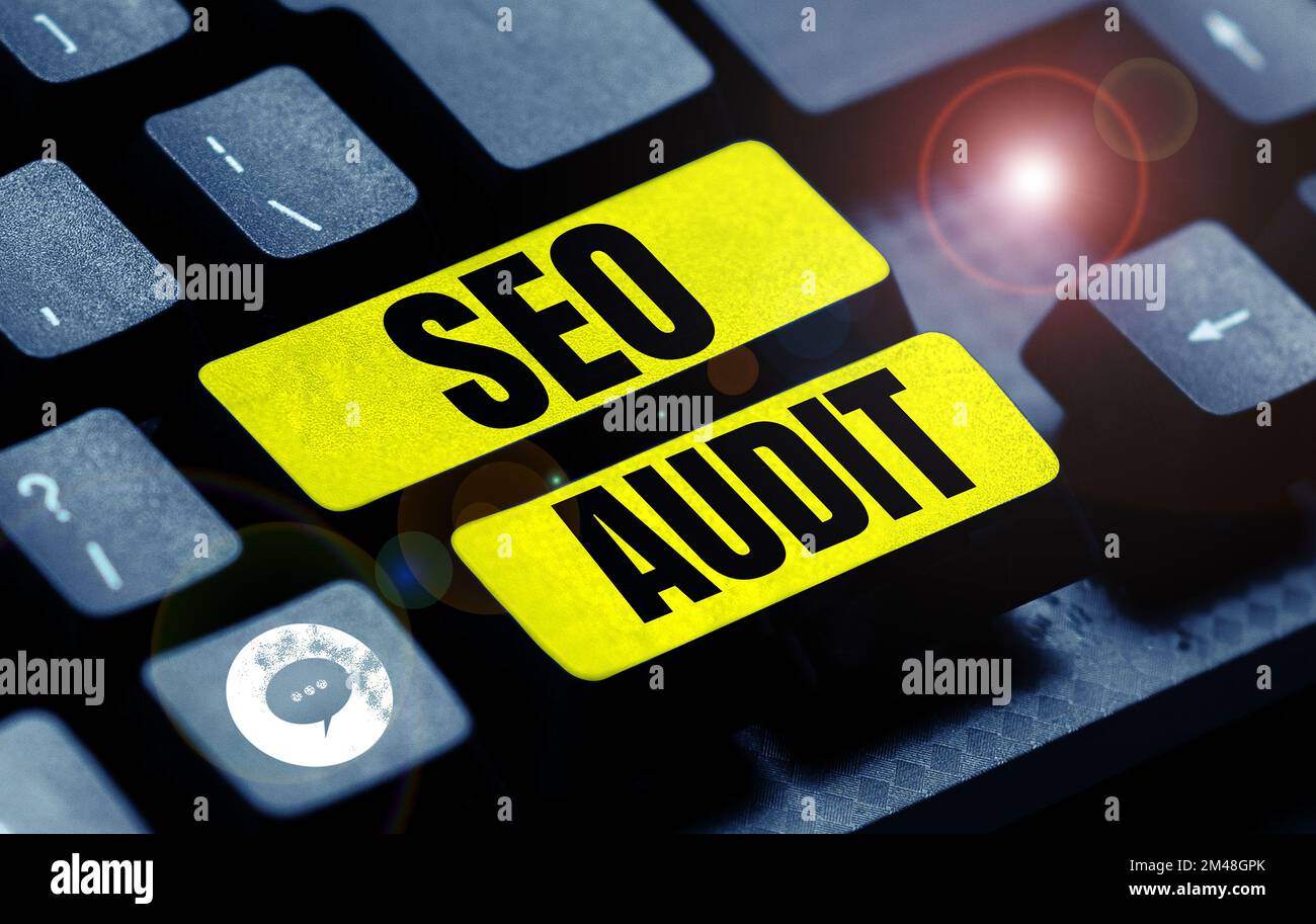 Conceptual display Seo Audit. Business concept Search Engine ...