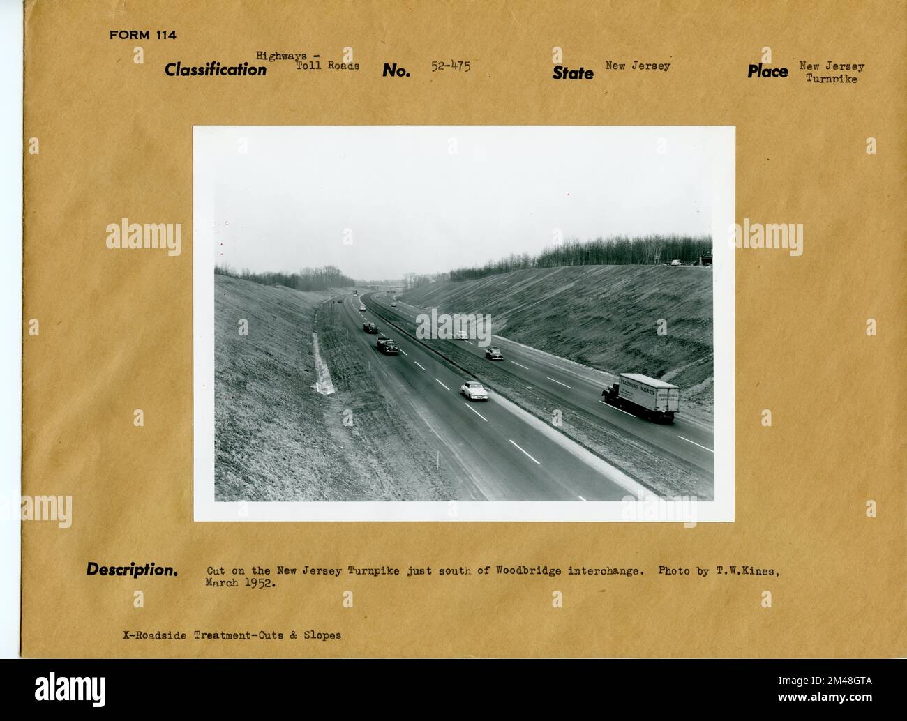 Drainageways on New Jersey Turnpike. Original caption: Cut on the New ...